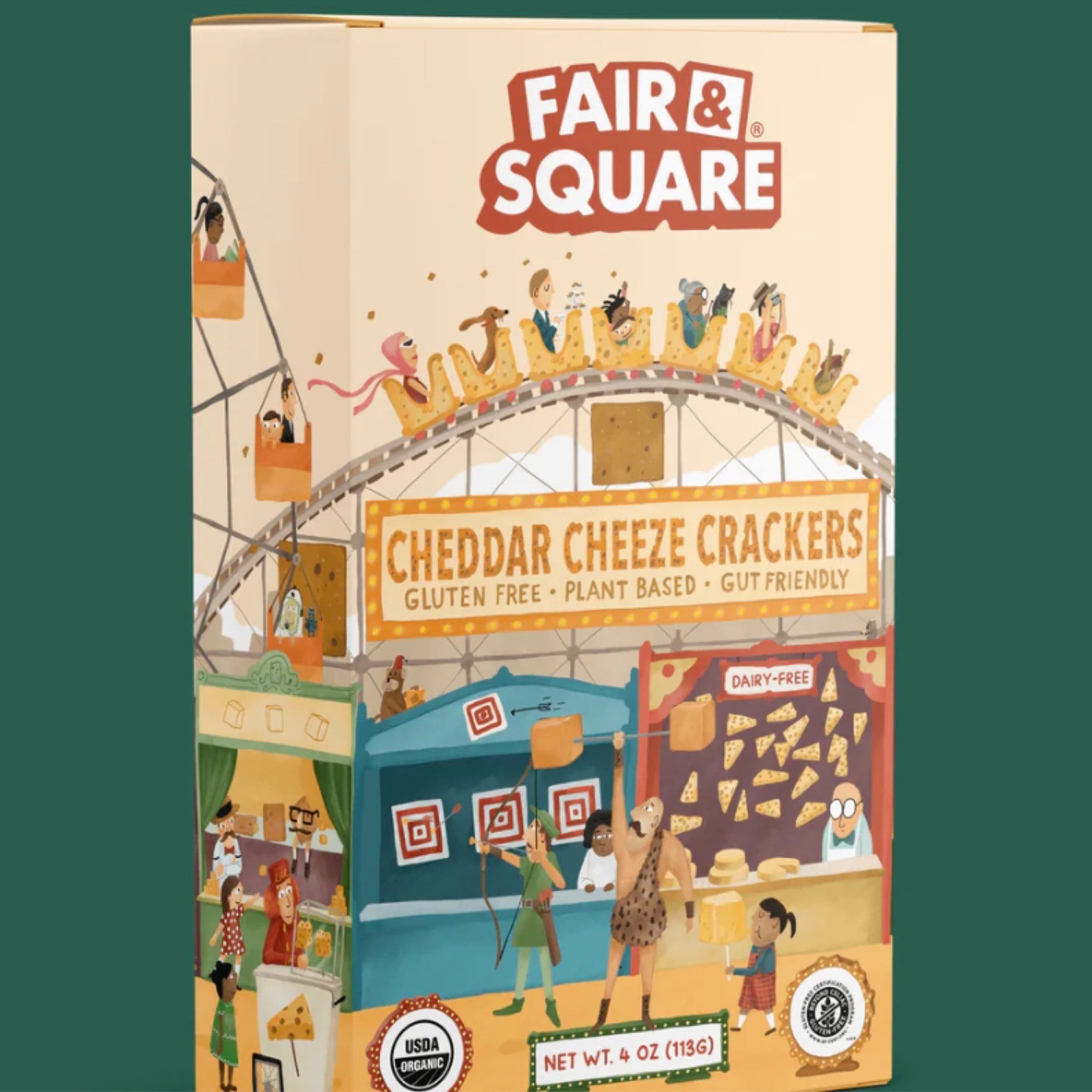Fair & Square Crackers, 4oz | Riverdel, The Original Vegan Cheese Monger